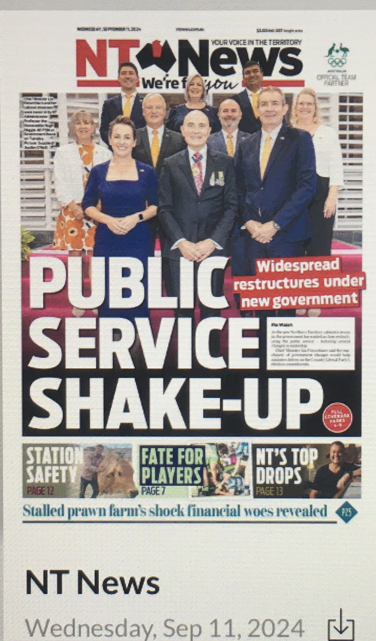 Northern Territory News front pages recalling the recent NT Election ...